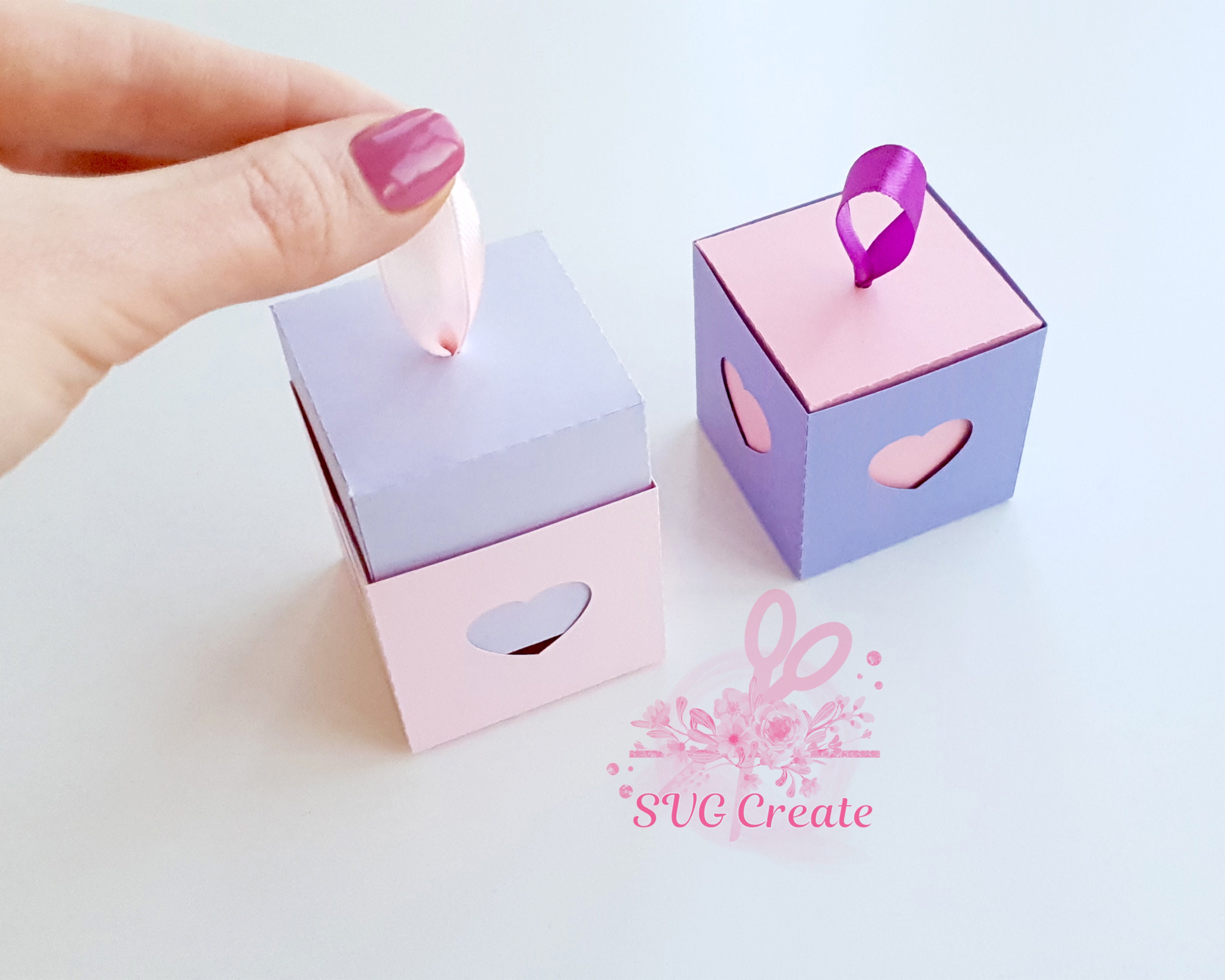 Box With Heart Svg, Valentine's Day Treat Box Template, Favor Box, Gift ...