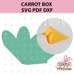 Carrot Box Template Svg, Carrot Box Pdf, Easter Favor Box - Etsy