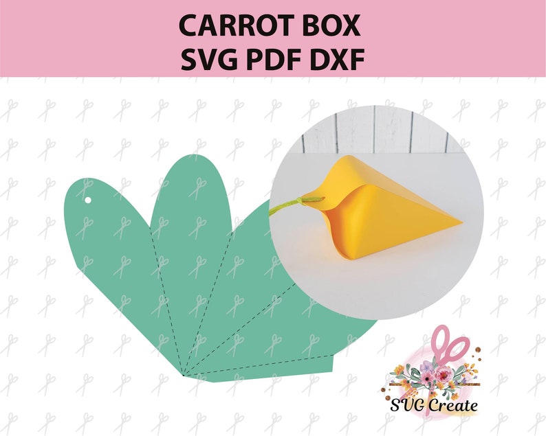 Carrot Box Template Svg, Carrot Box Pdf, Easter Favor Box - Etsy