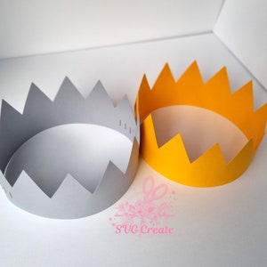 Paper Crown Svg, Tiara Svg, King Crown Pdf Template, Birthday Crown Svg ...