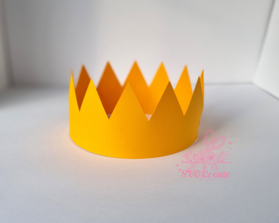 Paper Crown Svg, Tiara Svg, King Crown Pdf Template, Birthday Crown Svg ...