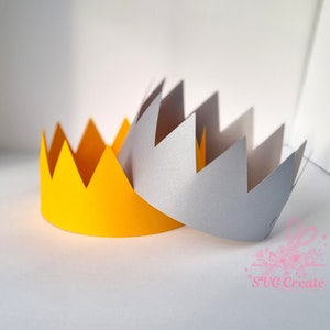 Paper Crown Svg, Tiara Svg, King Crown Pdf Template, Birthday Crown Svg ...