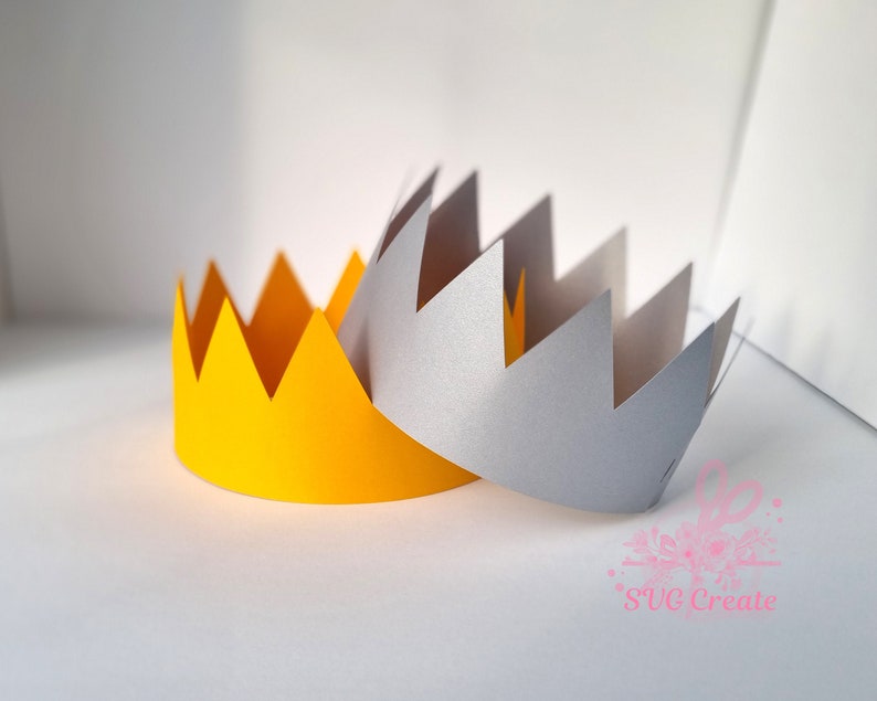Paper Crown Svg, Tiara Svg, King Crown Pdf Template, Birthday Crown Svg ...