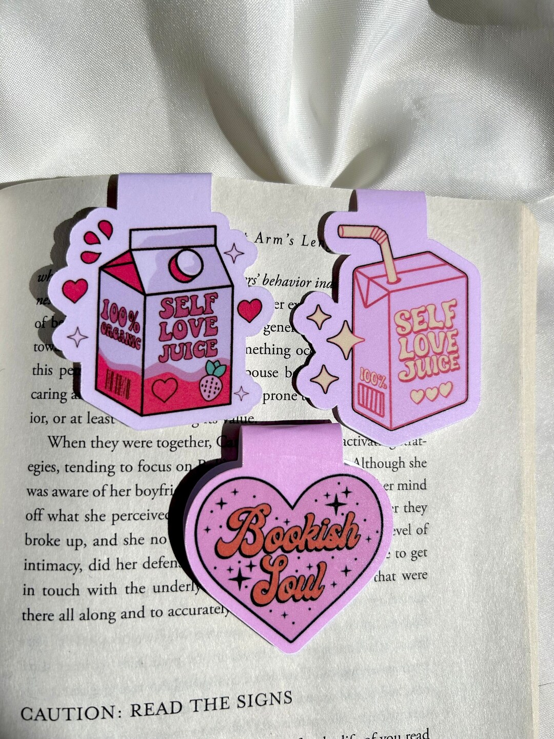 Pink Self Love Bookmarks Magnetic Bookmark Readers Gift Gifts for ...