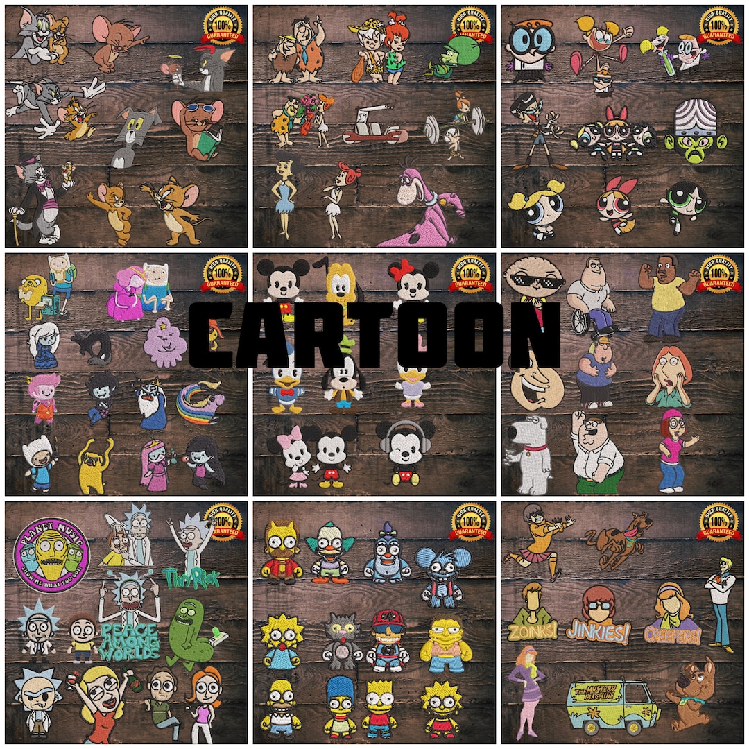 CARTOON BUNDLE EMBROIDERY Designs for Embroidery Machines, Embroidery ...