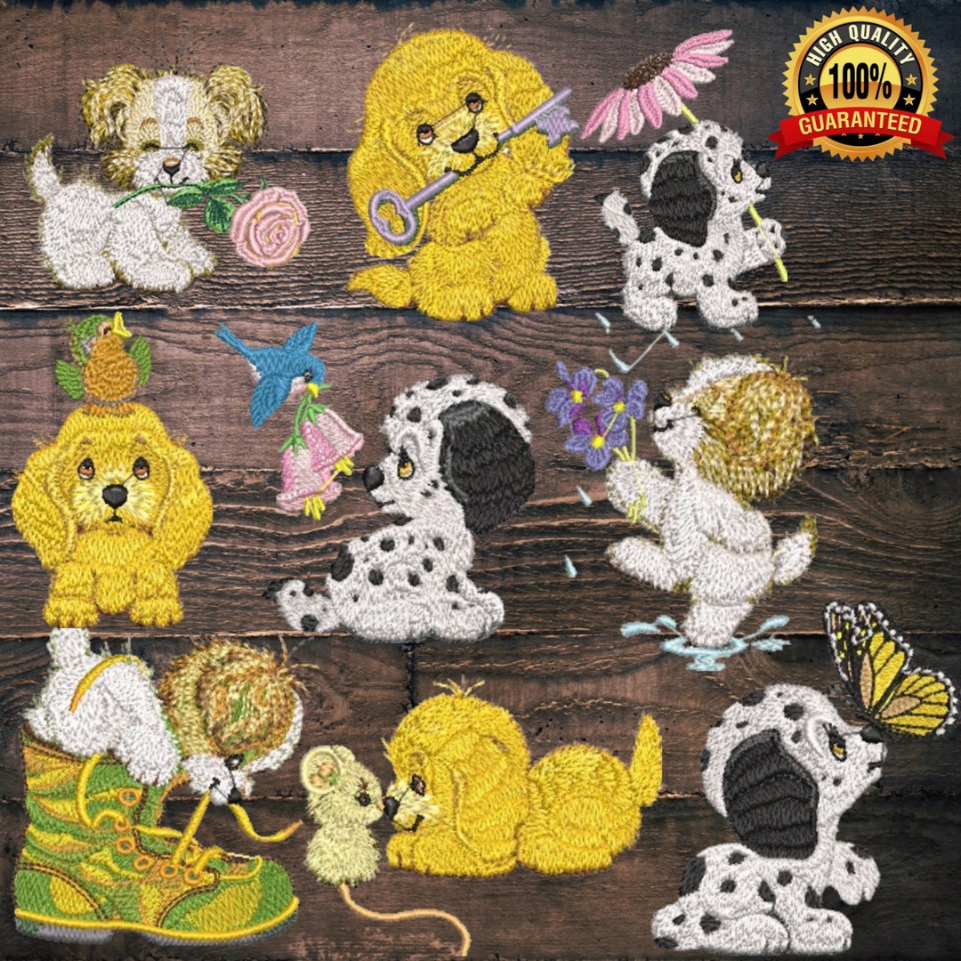 PACK Dogs EMBROIDERY Desings for Embroidery Machines, Embroidery Files ...