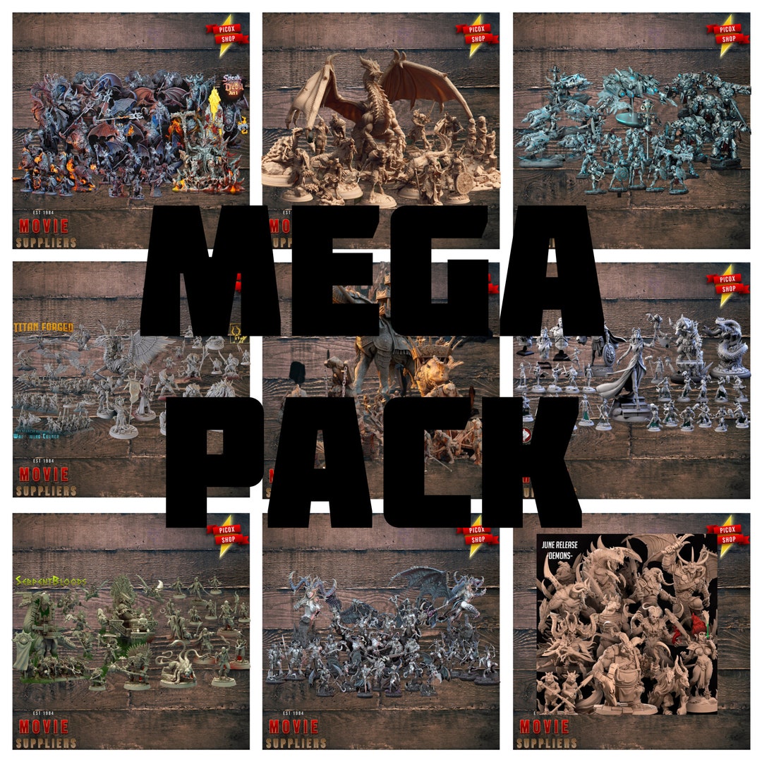 Pack DND MINIATURES Stl Files for 3D Printing, Miniatures, RPG ...