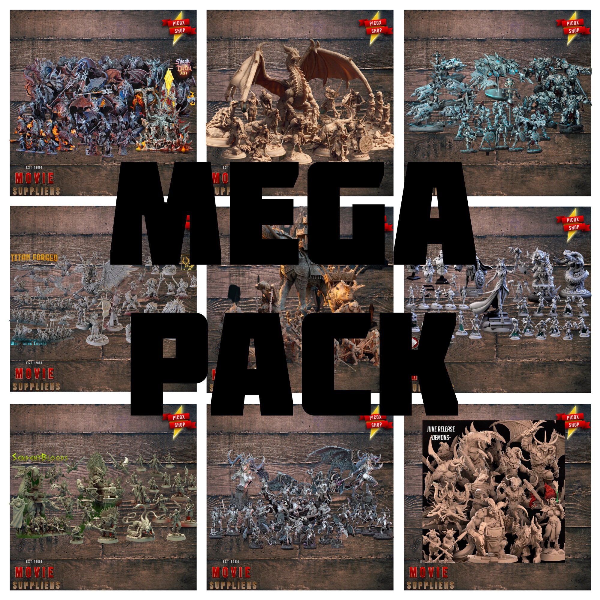 Pack DND MINIATURES Stl Files for 3D Printing, Miniatures, RPG ...