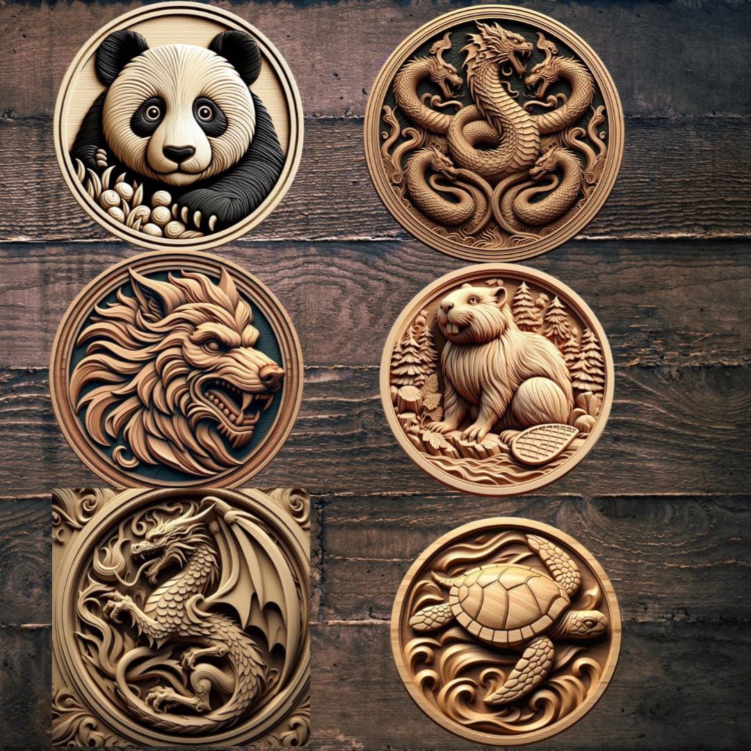 3D Animal Laser Engraving Designs: 55 Files Bundle (lightburn) - Etsy