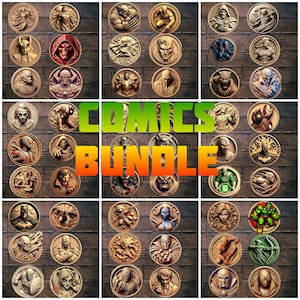 COMICS BUNDLE LASER Engraving Designs for Diode Lasers,co2 Lasers,fiber ...