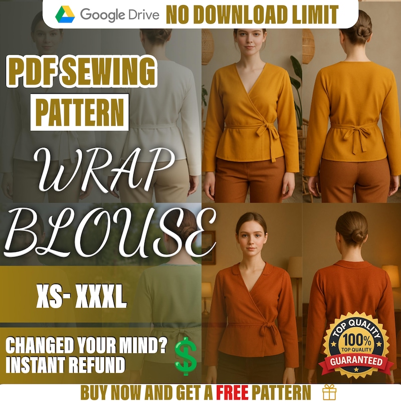 Wrap Top Pattern - Etsy