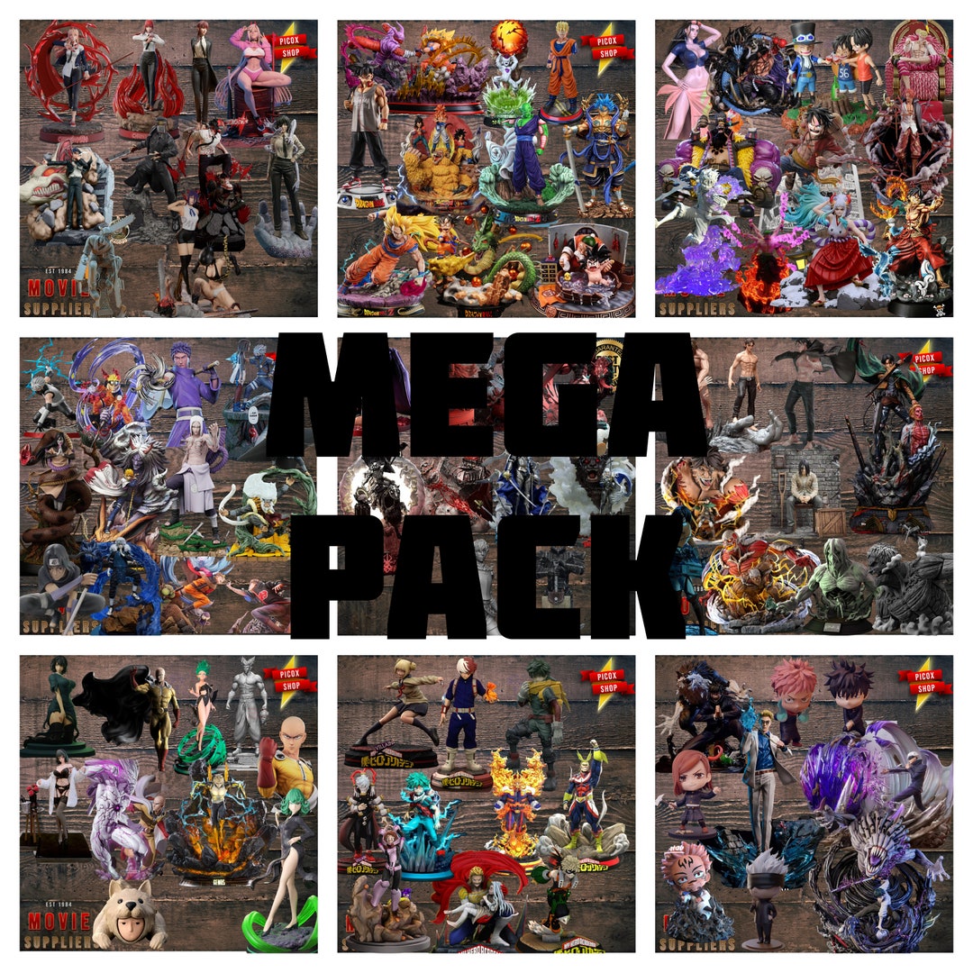 PACK ANIME Files for 3D Printing, Pack Stl, Instant Download, Drive ...