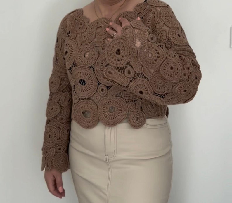 Irish Crochet Handmade Jumper- Any Colour Avaliable - Etsy