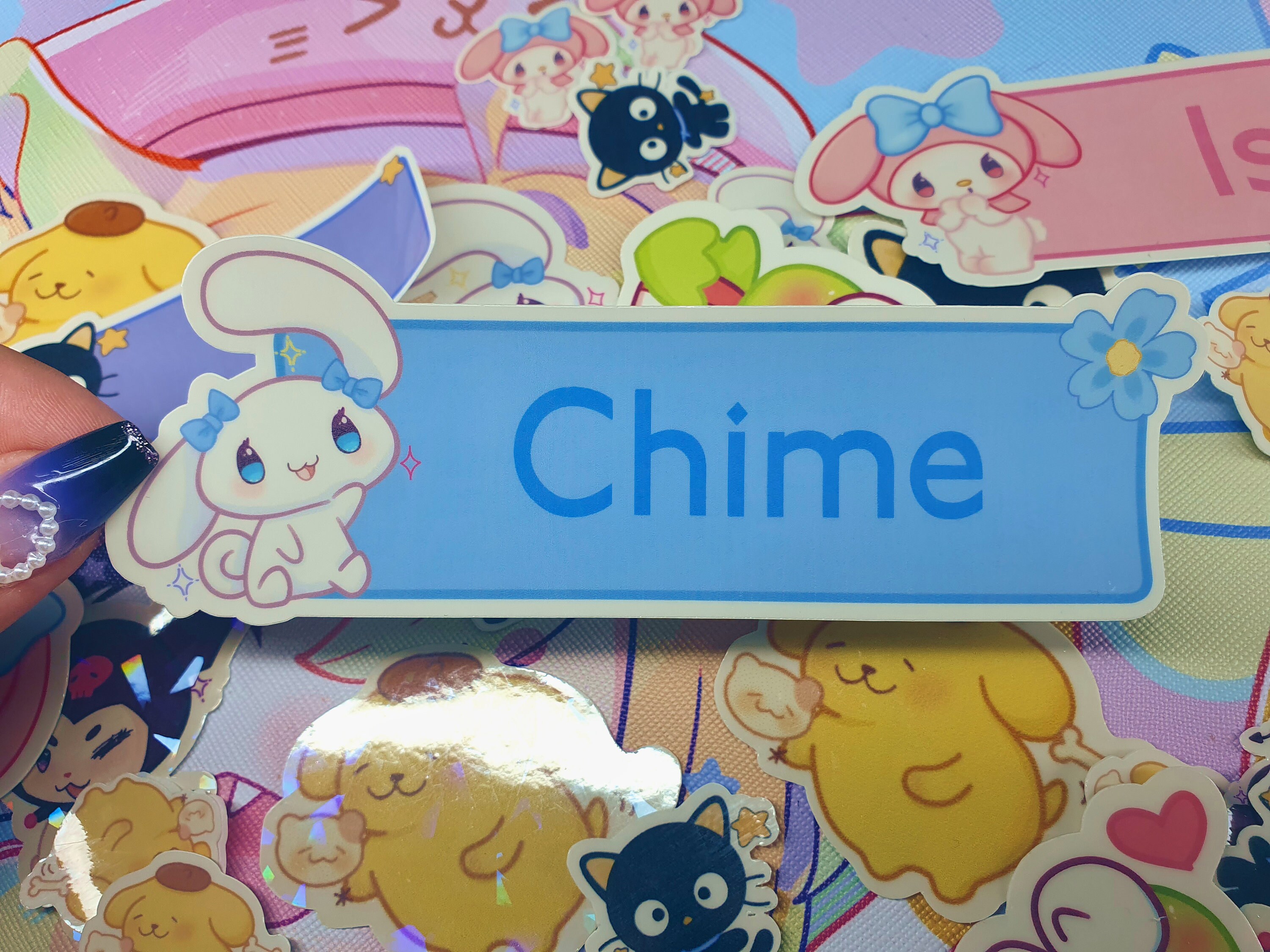 Inspired Personalized Nametag Sticker Gloss Vinyl Kawaii Cute Laptop ...