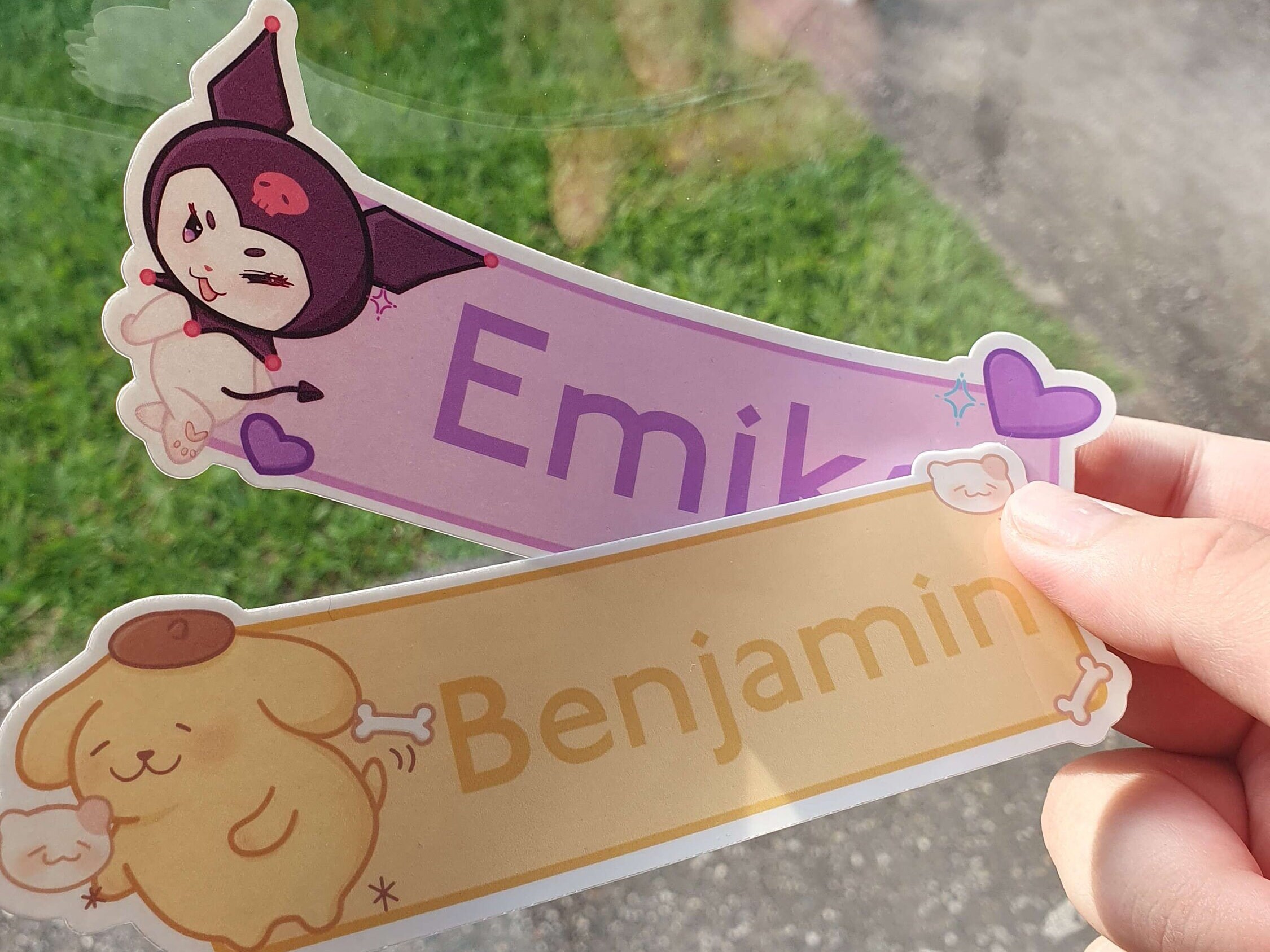 Inspired Personalized Nametag Sticker Gloss Vinyl Kawaii Cute Laptop ...