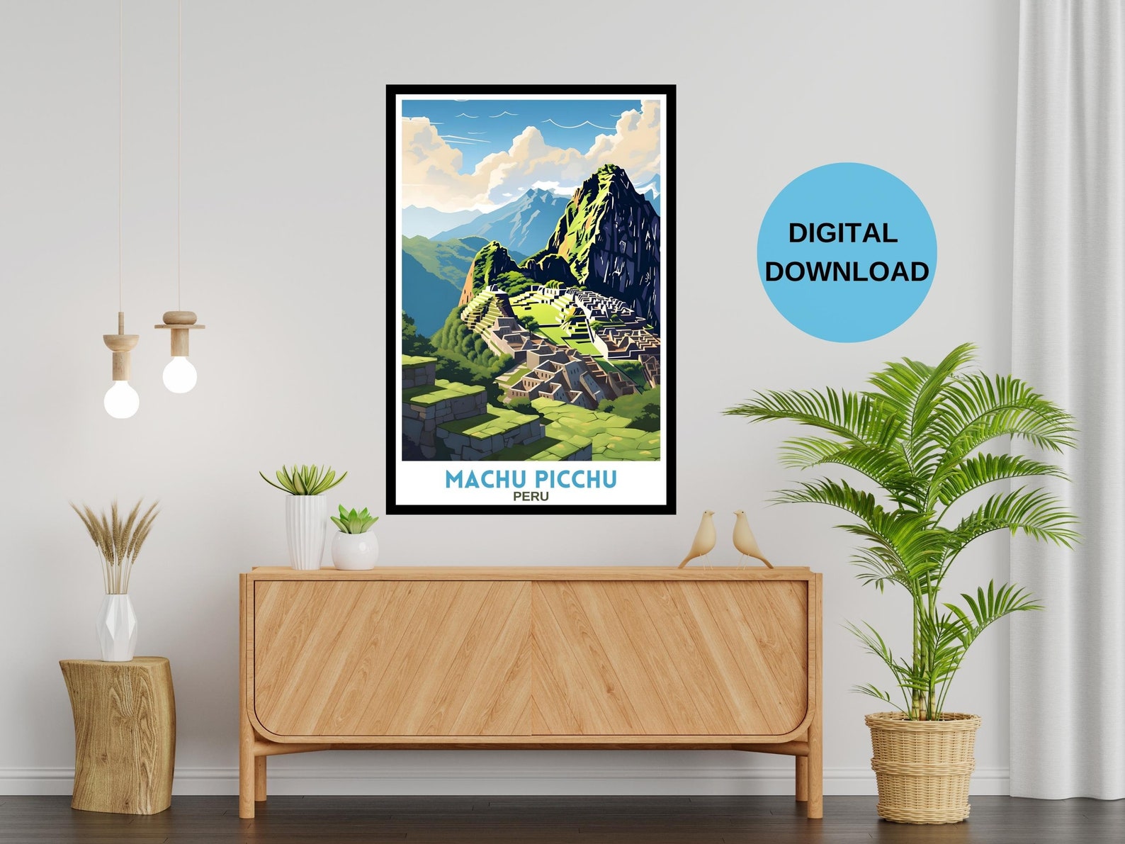 Machu Picchu Digital Art - Dreamy Travel Poster for Home Decor ...