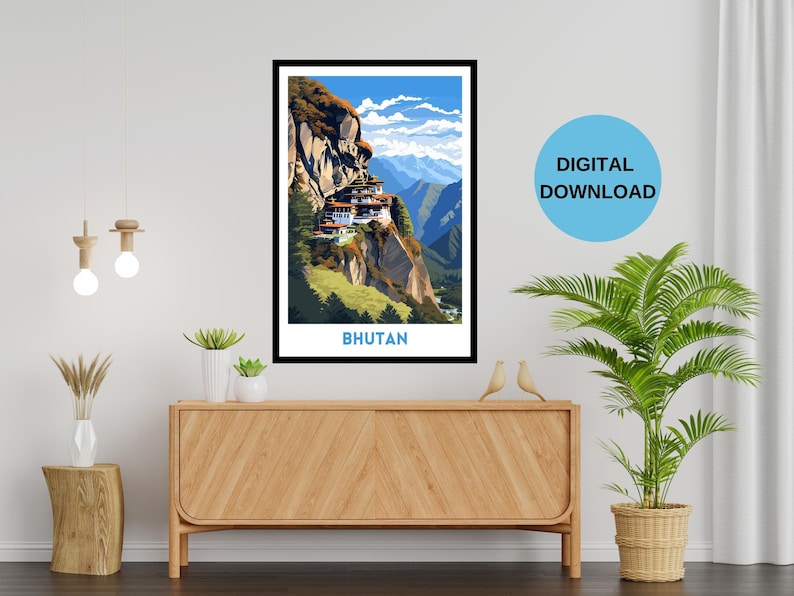 Bhutan Dreamscape Travel Wall Art - Enchanting Bhutan Artwork - Bhutan ...