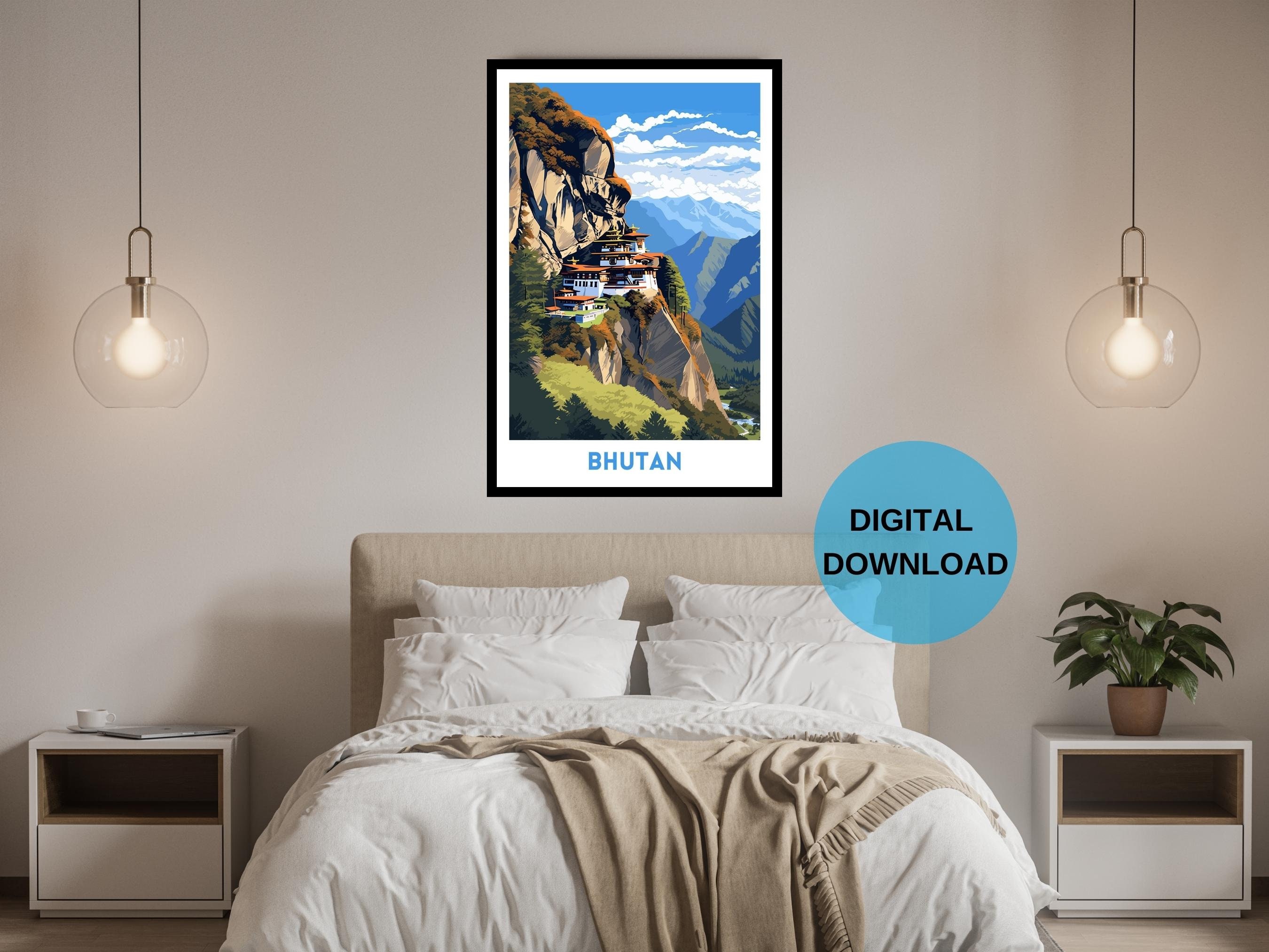 Bhutan Dreamscape Travel Wall Art Enchanting Bhutan Artwork Bhutan ...
