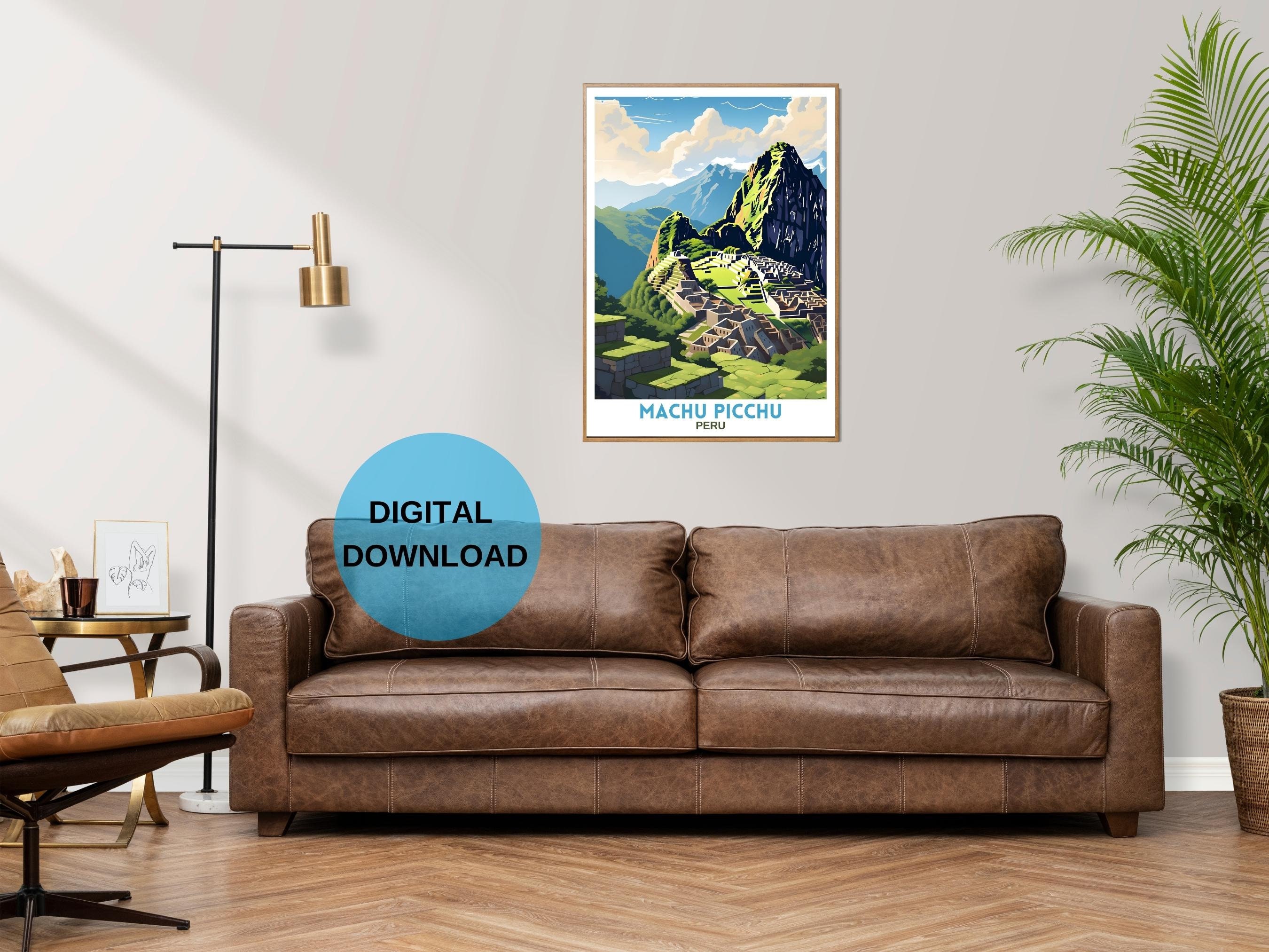 Machu Picchu Digital Art - Dreamy Travel Poster for Home Decor ...