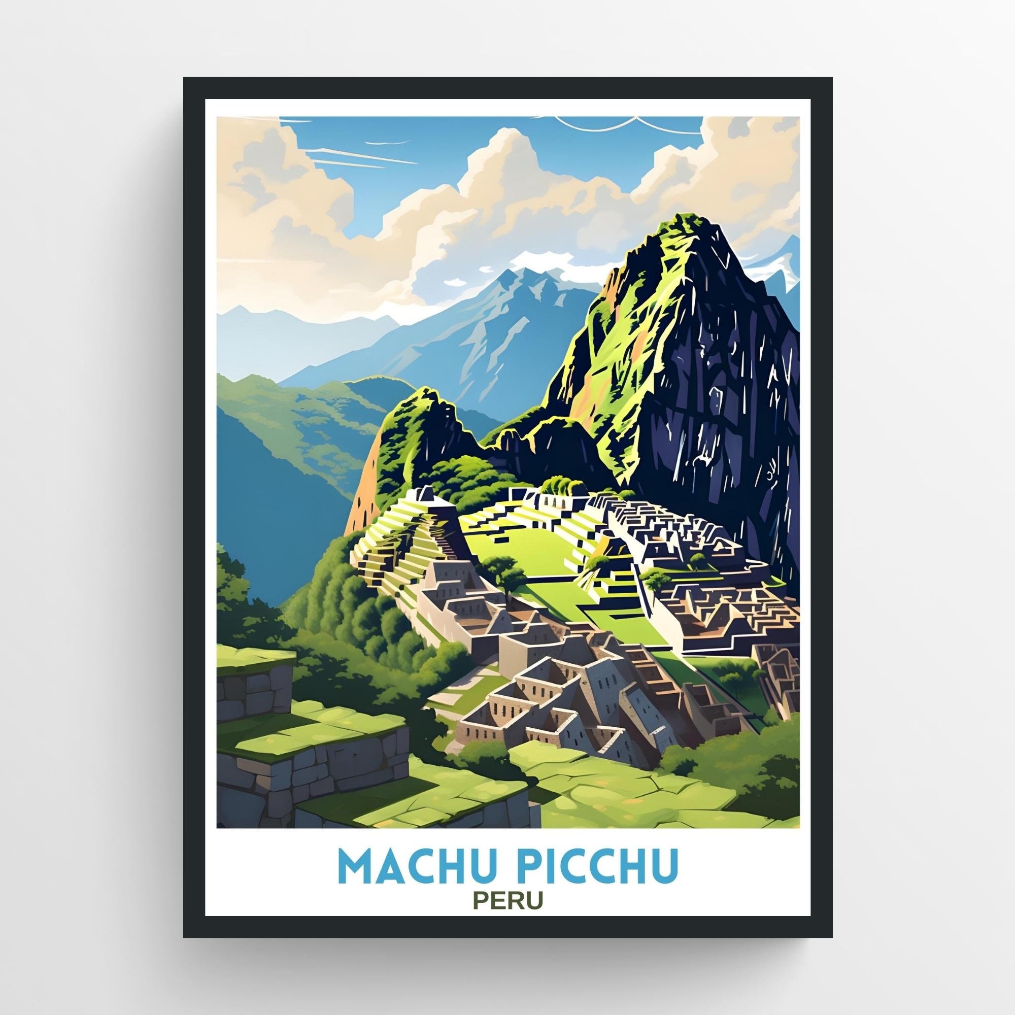Machu Picchu Digital Art - Dreamy Travel Poster for Home Decor ...