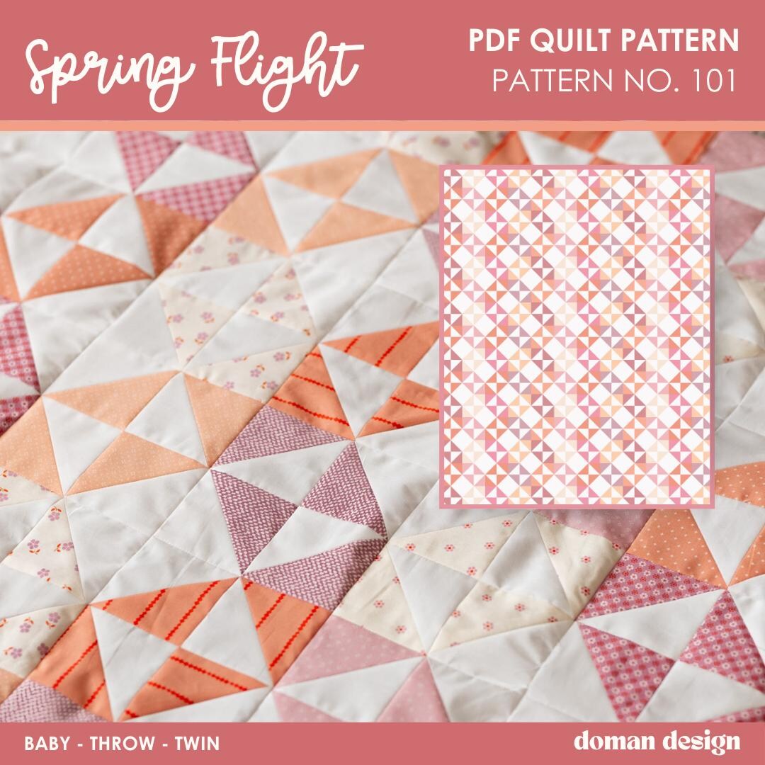 Easy Quilt Pattern PDF | Spring Flight Quilt Pattern | Beginners Quilt ...