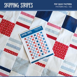 Easy Quilt Pattern PDF | Skipping Stripes Quilt Pattern | Beginners ...
