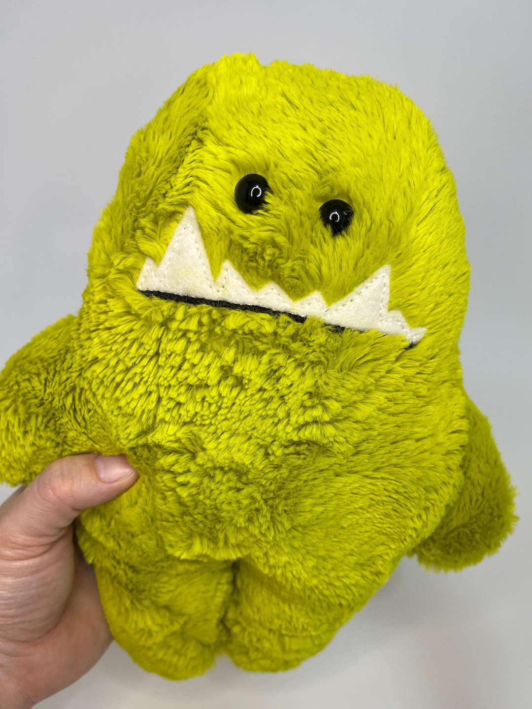 Handmade Furry Yellow Green Monster Plush - Etsy