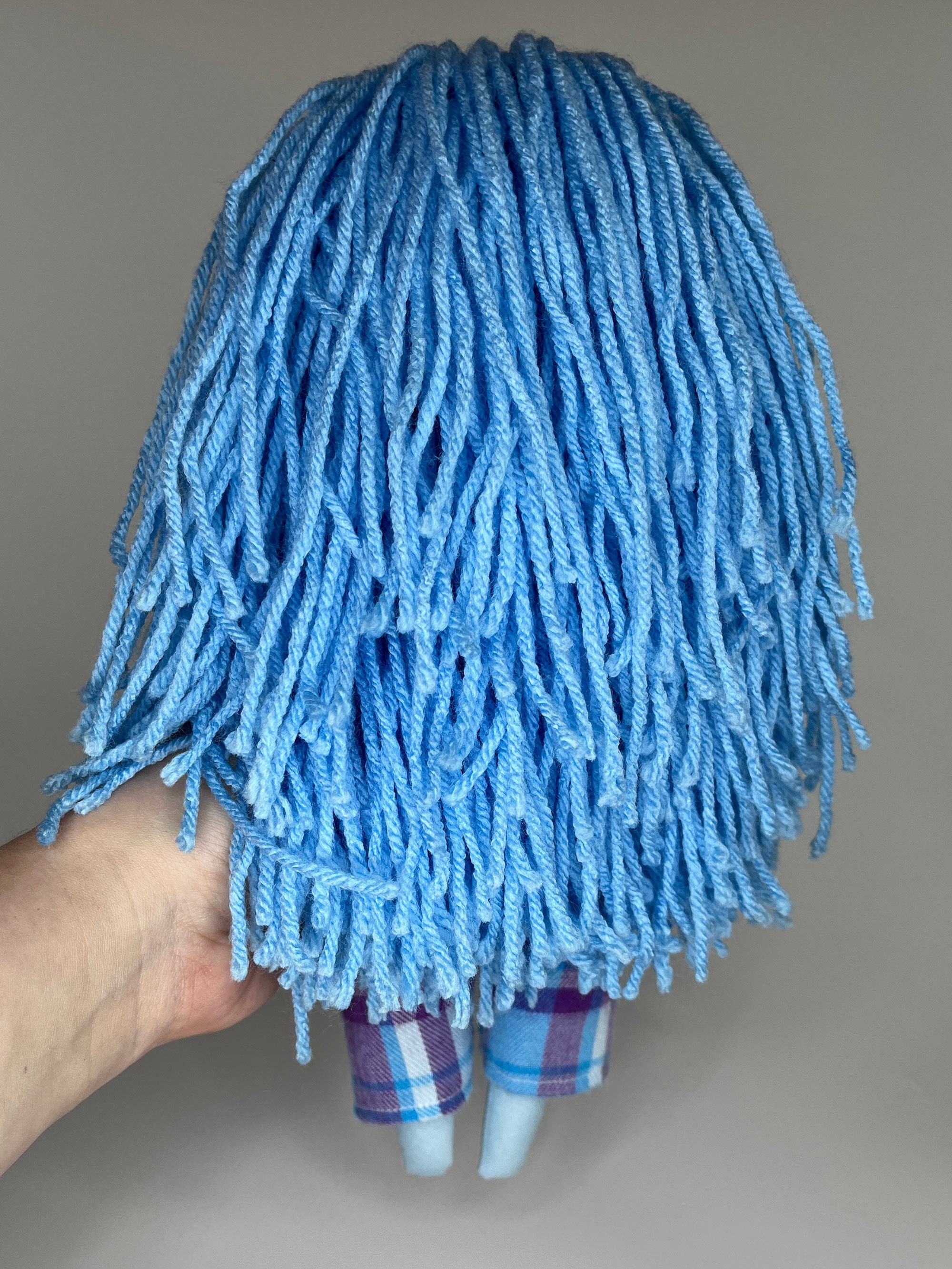Handmade Blue Rag Doll in Overalls - Etsy