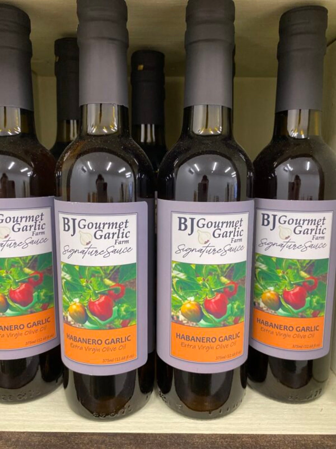 Habanero Garlic Extra Virgin Olive Oil EVOO Dressing Half Wine Bottles ...