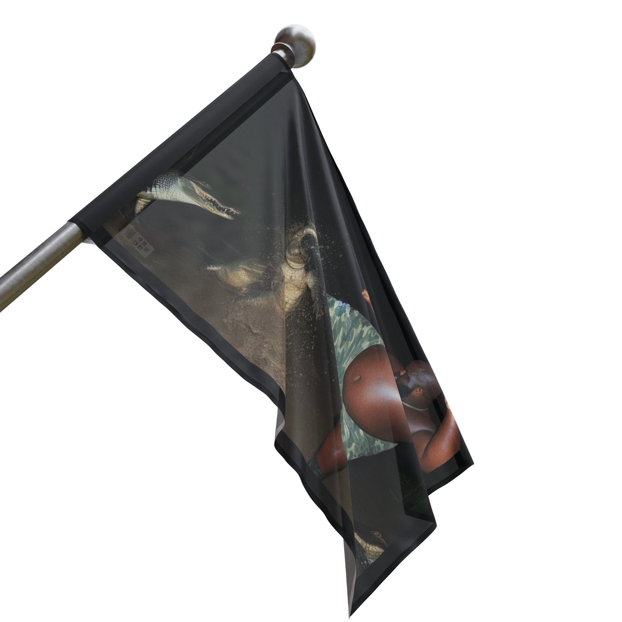 Gumbo Slice Kicking Alligator Funny Flag - Etsy