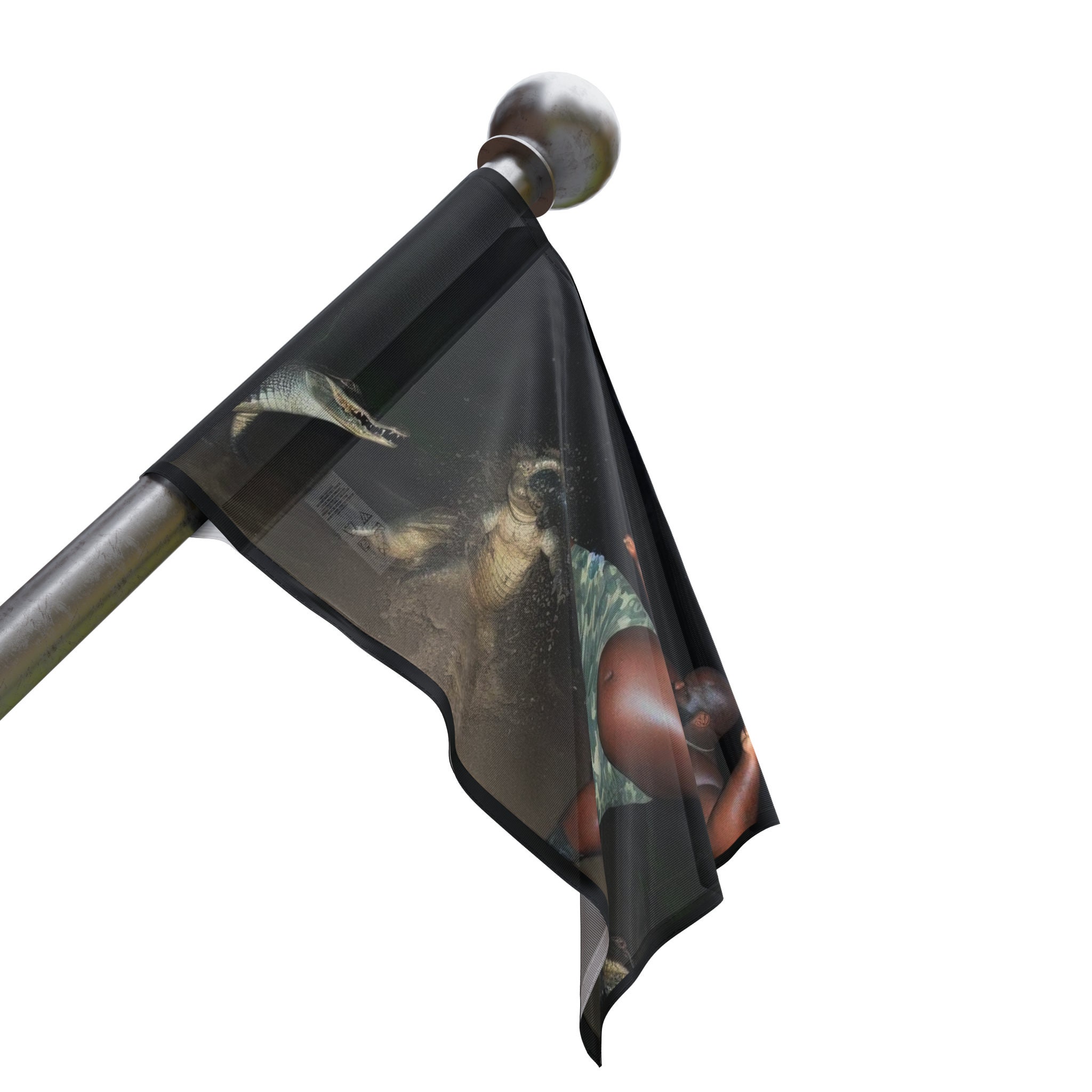 Gumbo Slice Kicking Alligator Funny Flag - Etsy
