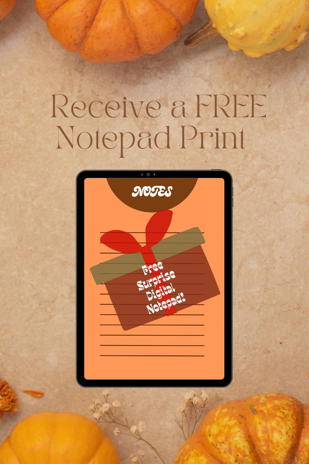Fall Notepad, Digital Notepad, Printable Notepad, Instant Digital ...
