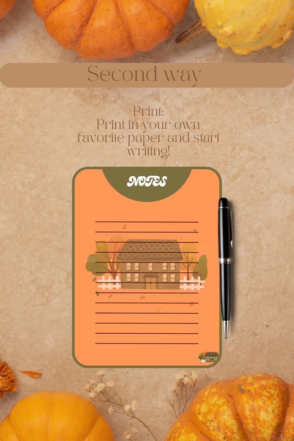 Fall Notepad, Digital Notepad, Printable Notepad, Instant Digital ...