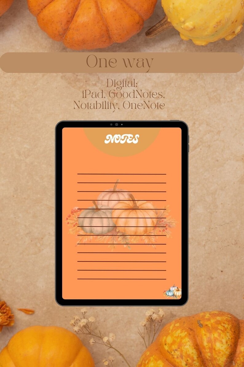 Fall Notepad, Digital Notepad, Printable Notepad, Instant Digital ...