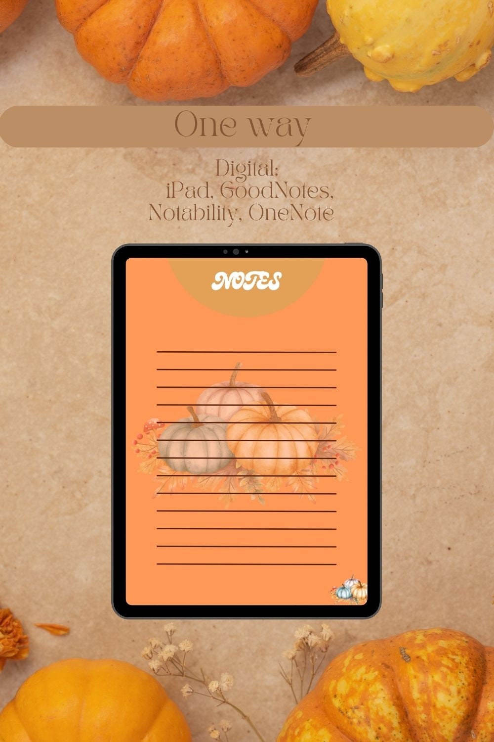 Fall Notepad, Digital Notepad, Printable Notepad, Instant Digital ...