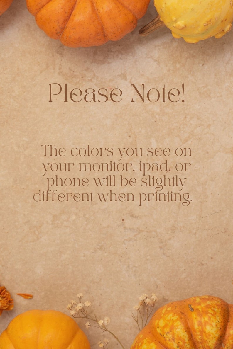 Fall Notepad, Digital Notepad, Printable Notepad, Instant Digital ...