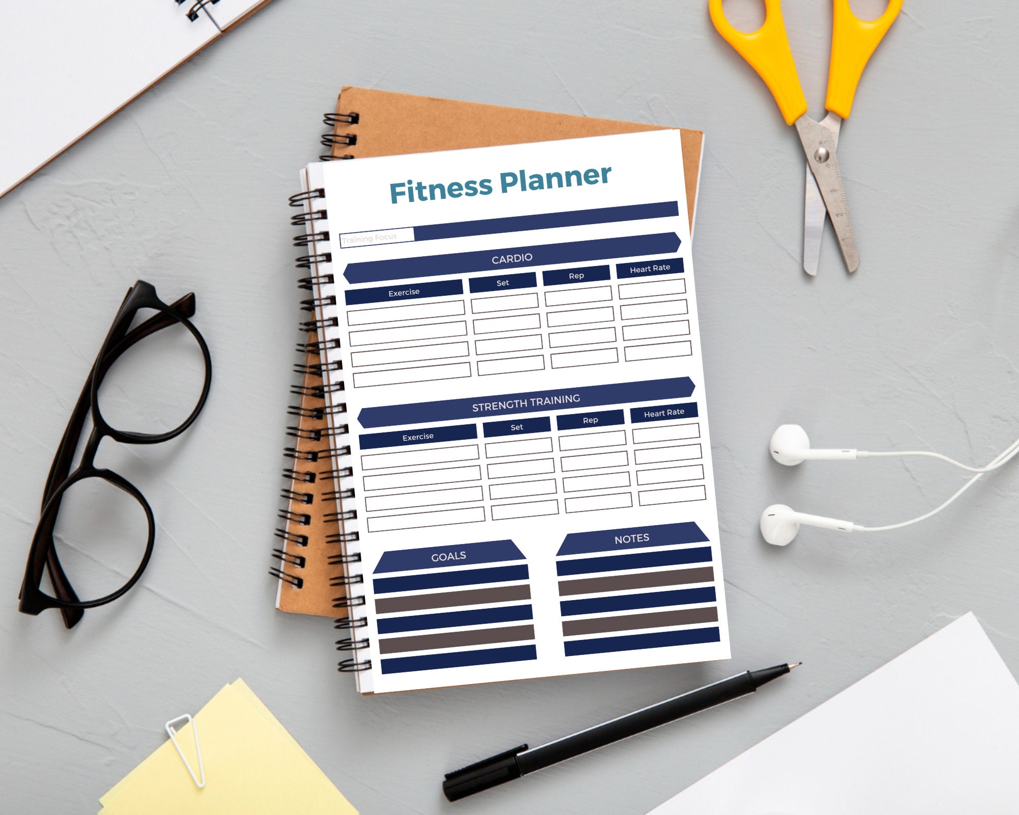 Workout Planner Printable Digital Fitness Journal Weight - Etsy