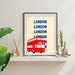 London Digital Print Iconic Double Decker Bus With Stylish 'LONDON ...