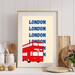 London Digital Print Iconic Double Decker Bus With Stylish 'LONDON ...