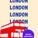 London Digital Print Iconic Double Decker Bus With Stylish 'LONDON ...