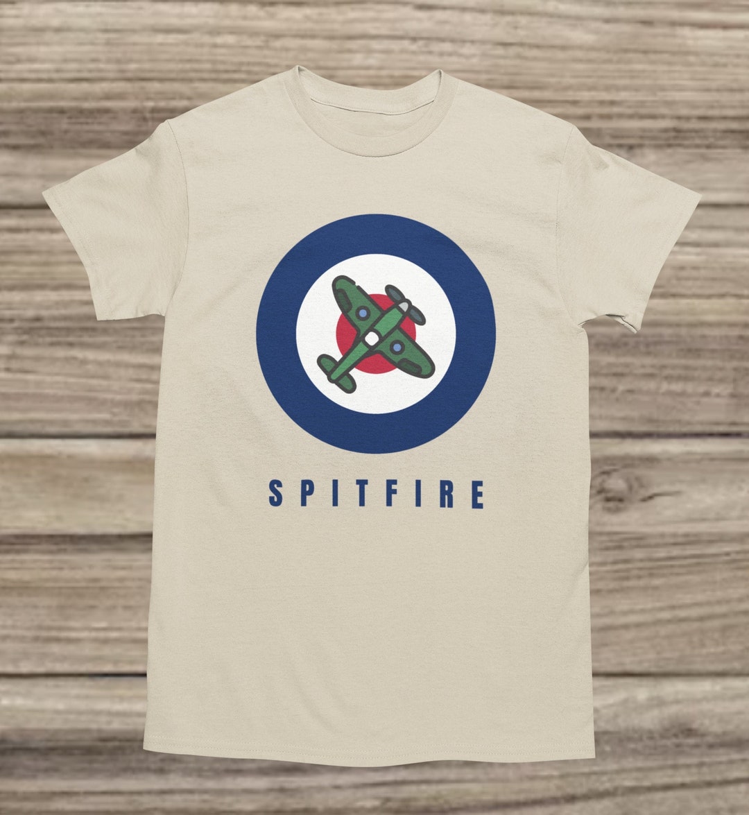 RAF Logo Spitfire T-shirt | Vintage Aircraft Tee | Air Force Aviation ...