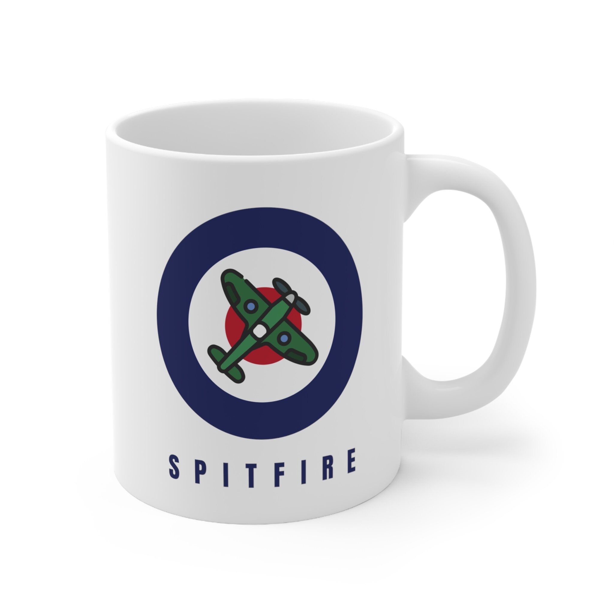 RAF Logo Spitfire Mug Vintage Aircraft Coffee Cup Air Force Aviation ...