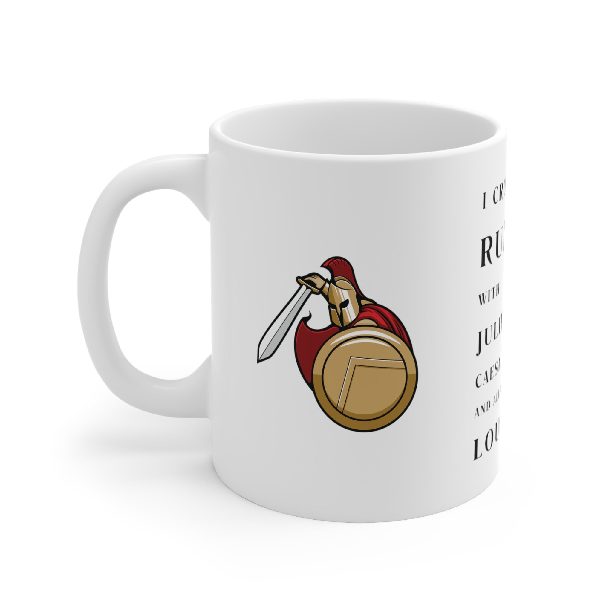 Roman Soldier Rubicon Coffee Mug - Caesar's Crossing Gift - Historical ...