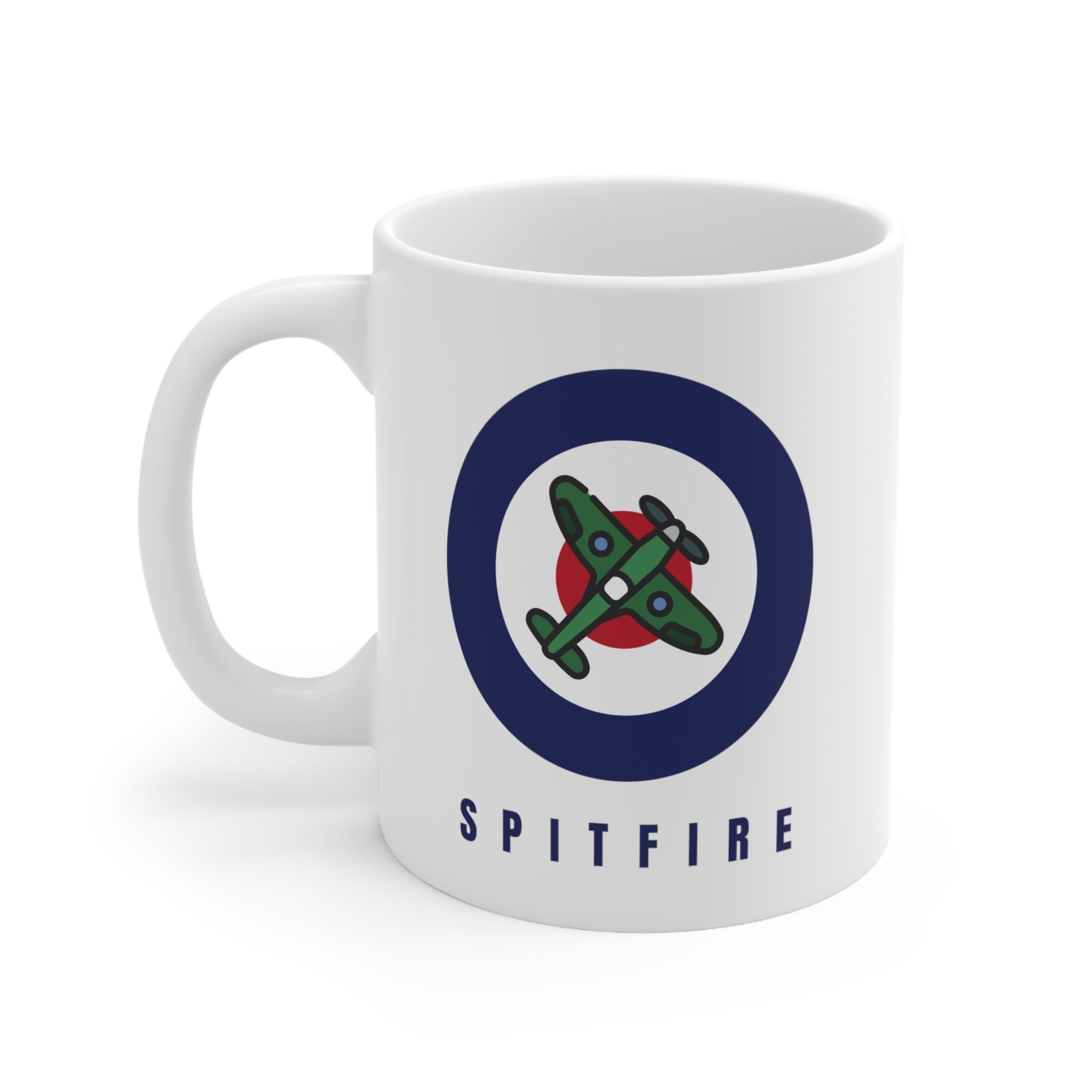 RAF Logo Spitfire Mug Vintage Aircraft Coffee Cup Air Force Aviation ...