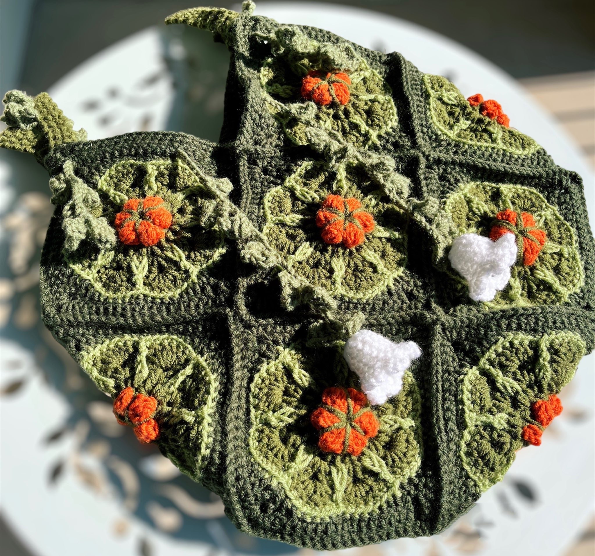 Pumpkin Patch Granny Square Pattern - PDF Instructions - Etsy