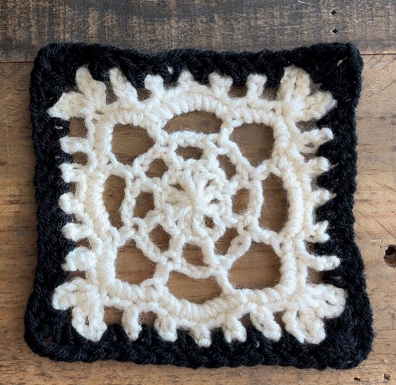 Cobweb Granny Square Magic Crochet Pattern PDF Instructions - Etsy