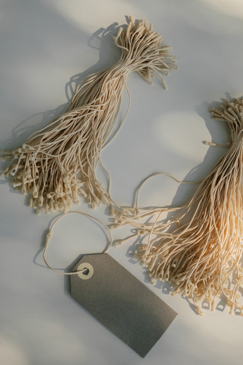 Hang Tag String Attachment Gift Waxed Cotton Apparel Tag Cord Shops ...
