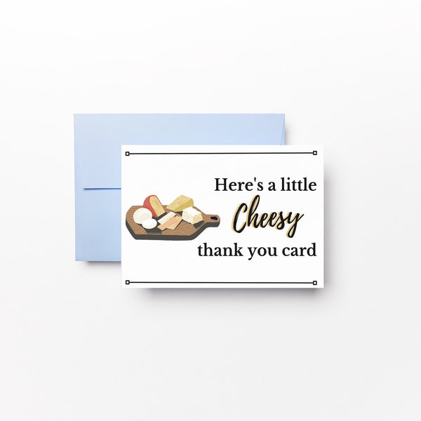 Thank You Card With Cheese - Etsy