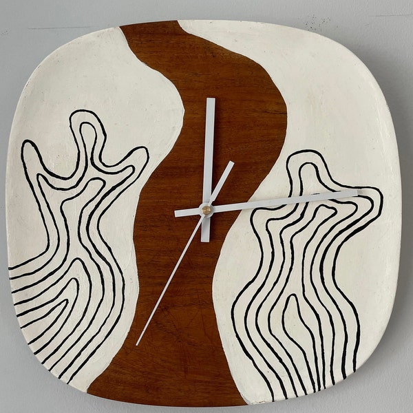 Modern Wood Clock - Etsy