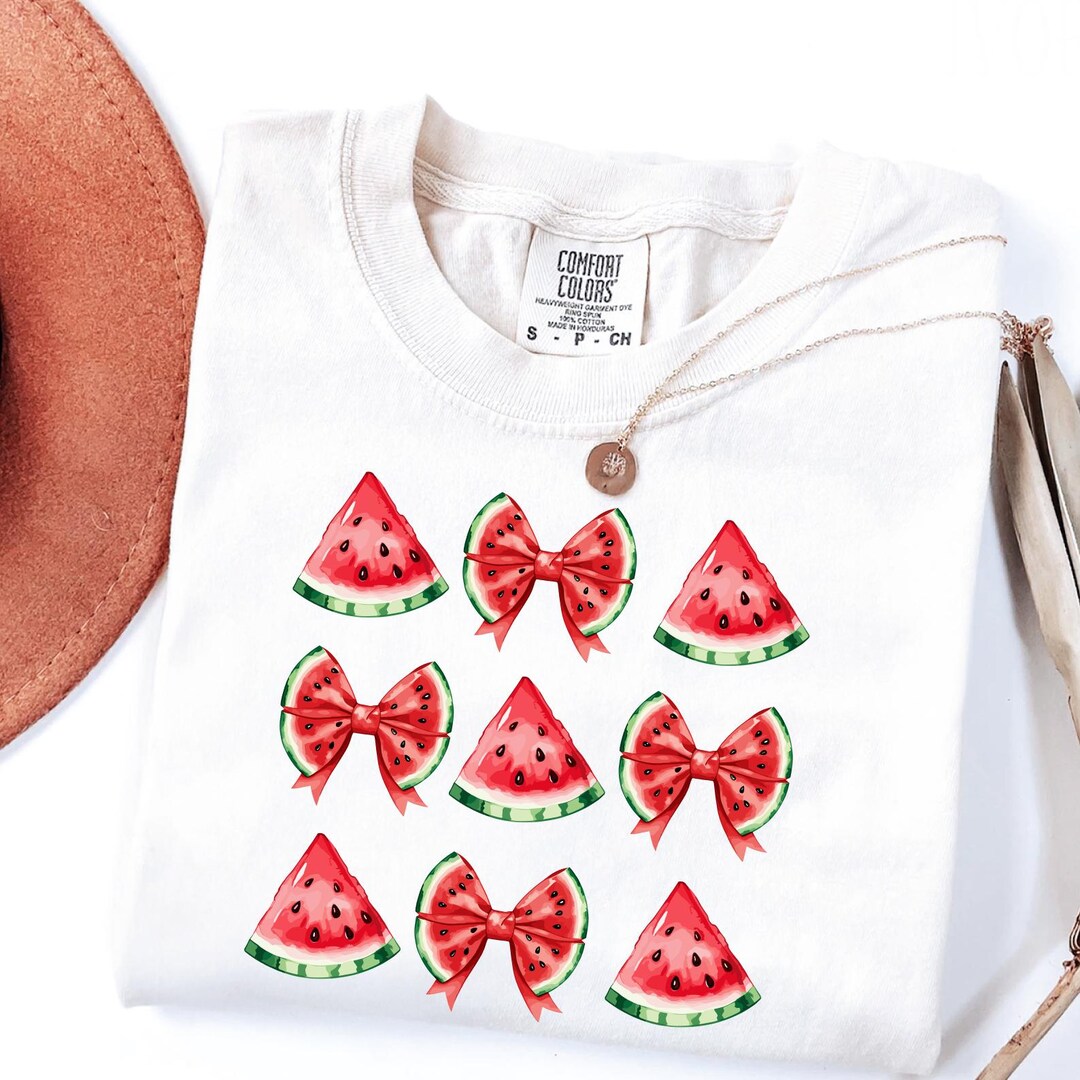 Coquette Watermelon SVG PNG , Aesthetic Bow Design, Summer Fruit ...